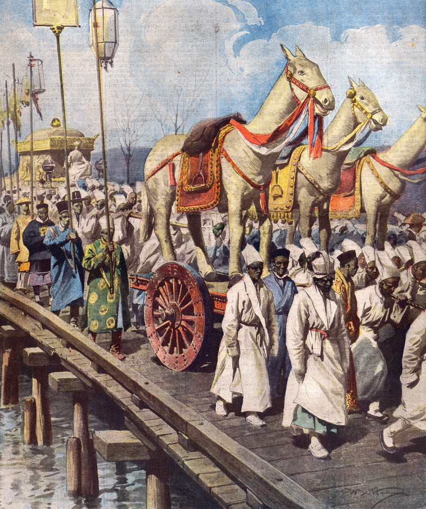 Funeral Procession of Gojong, Emperor Gwangmu of the Korean Empire in ...