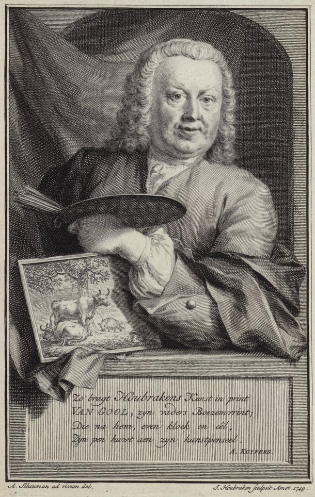 Portrait of Jan van Gool by Aert Schouman: Fine art print