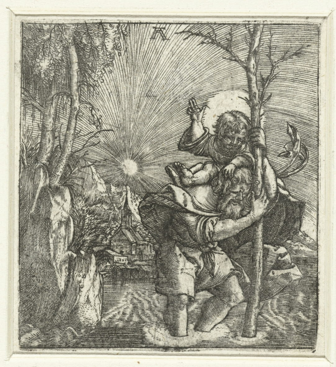 Saint Christoffel by Albrecht Altdorfer: Fine art print