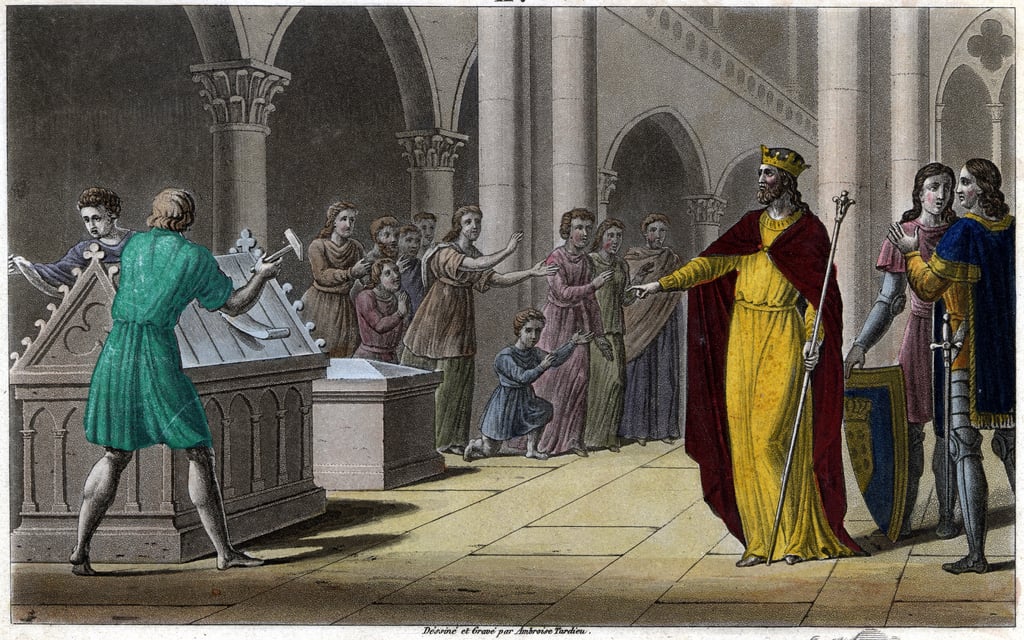 Grimoald, son of Pépin the Elder, Mayor of the Palace of Austrasia (642 ...