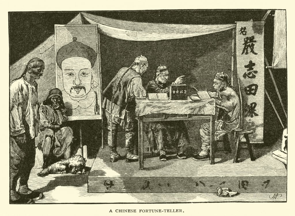 A Chinese fortune-teller by American School