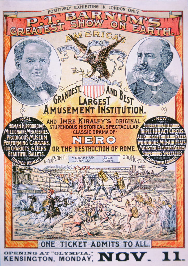 Poster Advertising P T Barnums Greatest Show On Earth