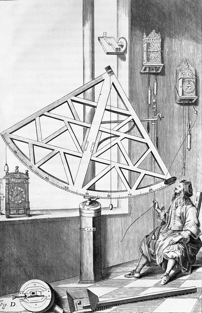 Illustration from John Hevelii the celestial machine prior engraved by ...