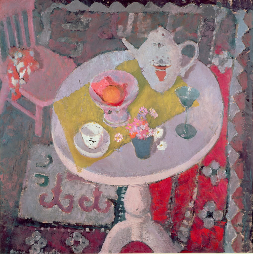Round Table with Chinese teapot by Anne Redpath