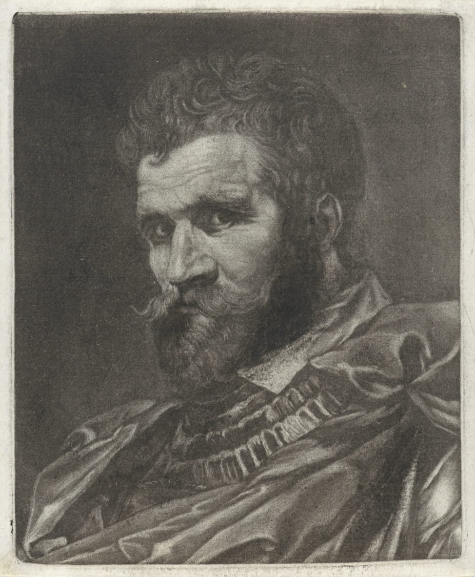 Portrait of an unknown man in armor by Anonymous