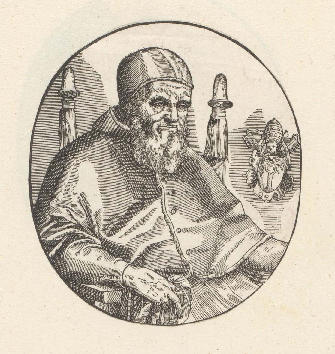 Portrait of Pope Julius II by Anonymous: Fine art print