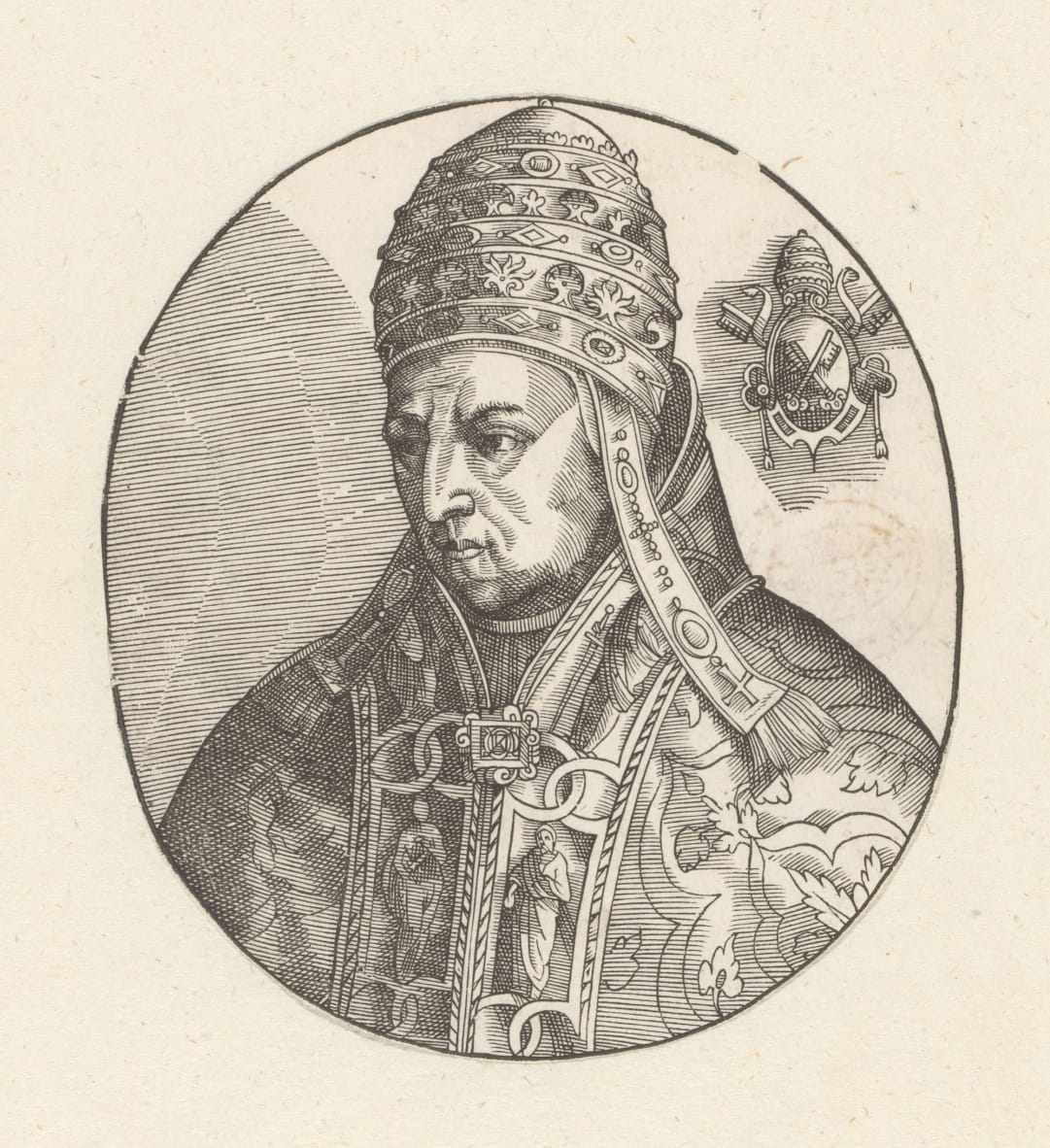 Portrait of Pope Nicholas V by Anonymous: Fine art print