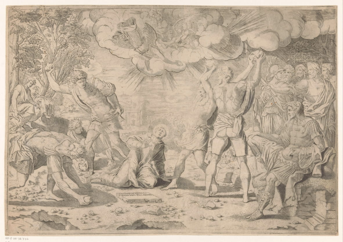 Stoning of Saint Stephen by Anonymous: Buy fine art print