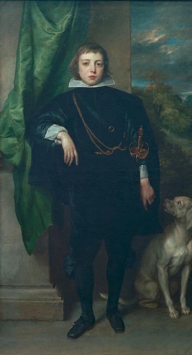 Prince Ruprecht of the Palatinate with a dog