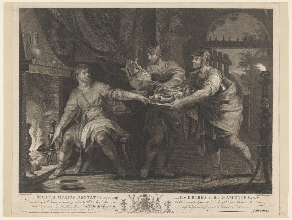 Manius Curius Dentatus weigert de geschenken van de Samnieten Marcus ...