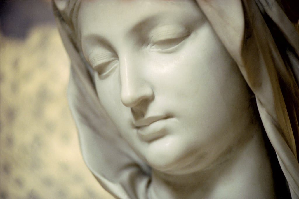 Virgin and Child, detail of the head by Antonio Raggi