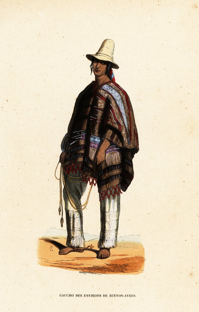 Native American gaucho from the region of Buenos-Ayres, Argentina