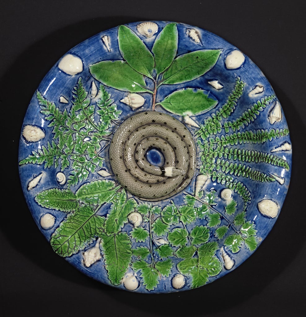 Dish, Palissy Ware (lead-glazed earthenware)
