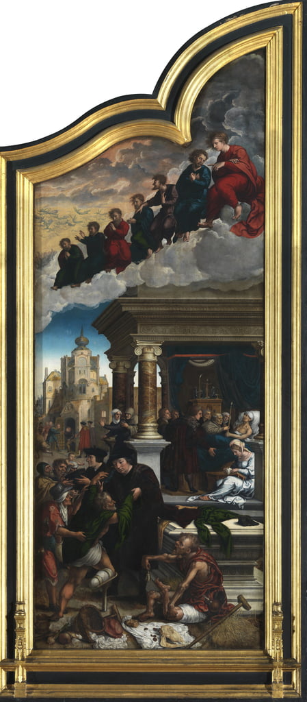 The Last Judgemen and the Seven Acts of Mercy (oil on panel)