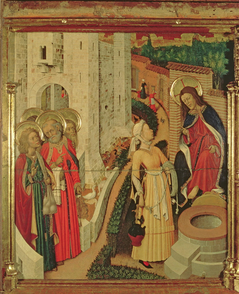 Jesus and the Women of Samaria, from the Altarpiece of the ...