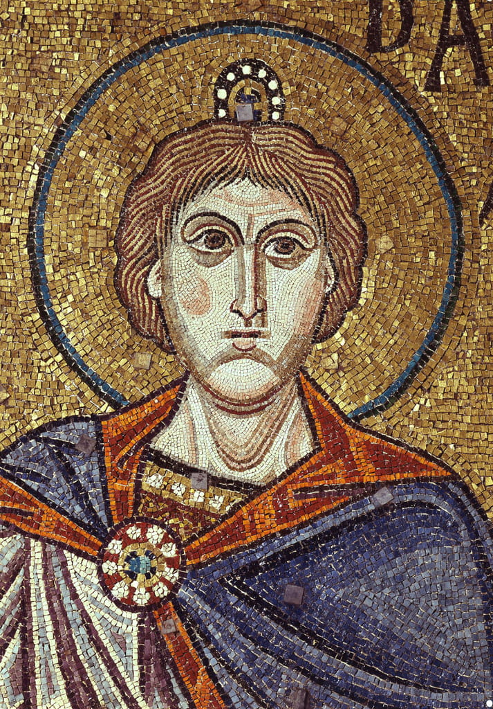 The prophet Daniel (6th century). Work of a Byzantine master, mosaic ...