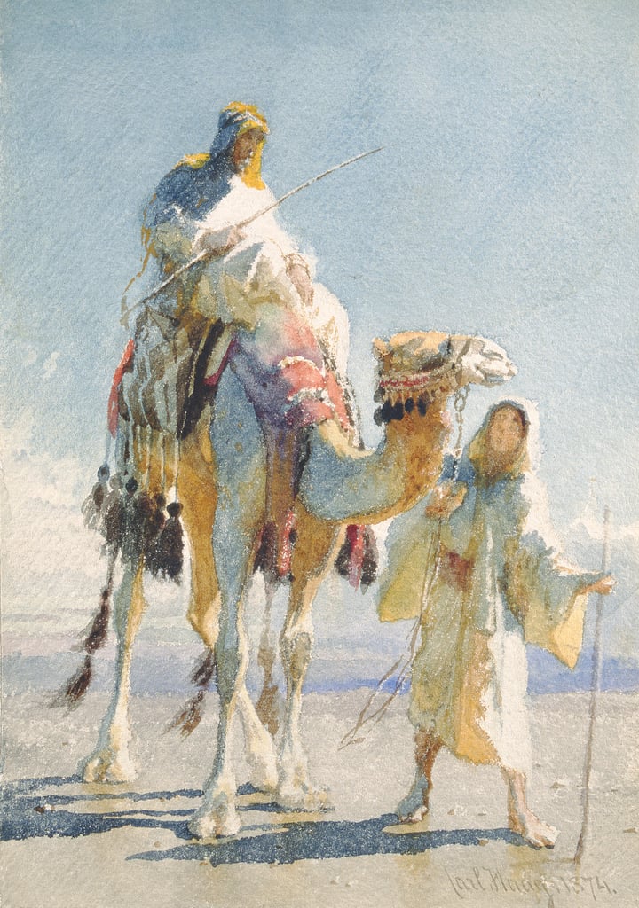 The Shaik and his Guide, 1874 by Carl Haag