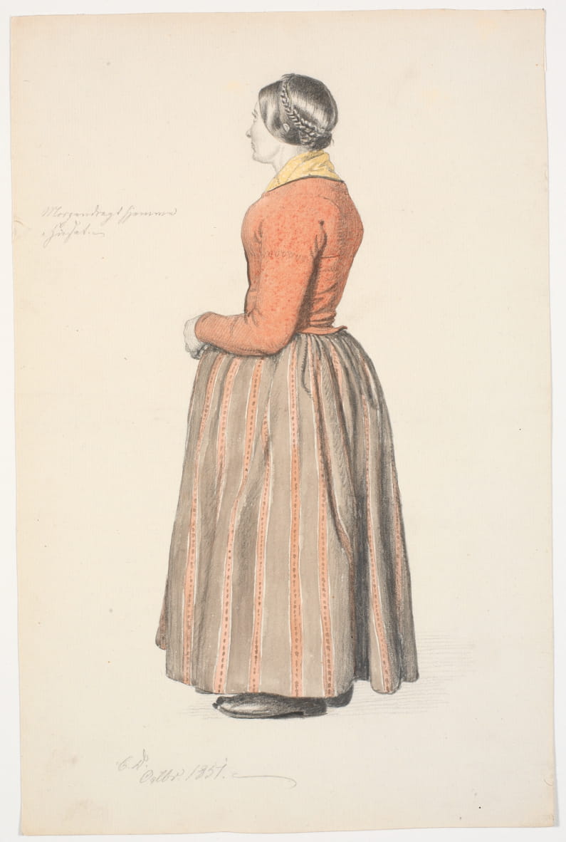 Girl in morning suit by Christen Dalsgaard: Fine art print