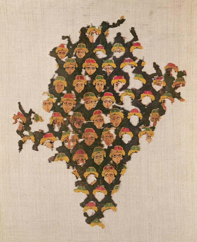 Fragment of fabric depicting faces, from Fayum, 6th-7th century (textile)