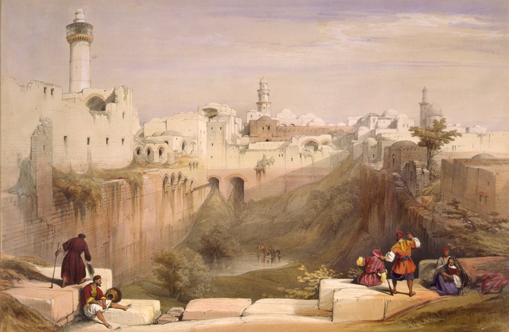 The Pool of Bethesda, Jerusalem by David Roberts