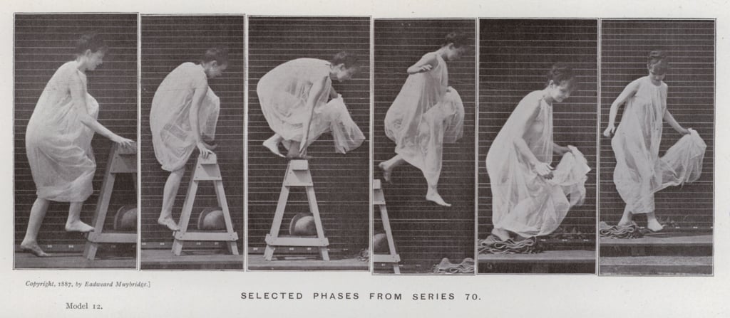 The Human Figure in Motion: Selected phases from series 70 (b/w photo)
