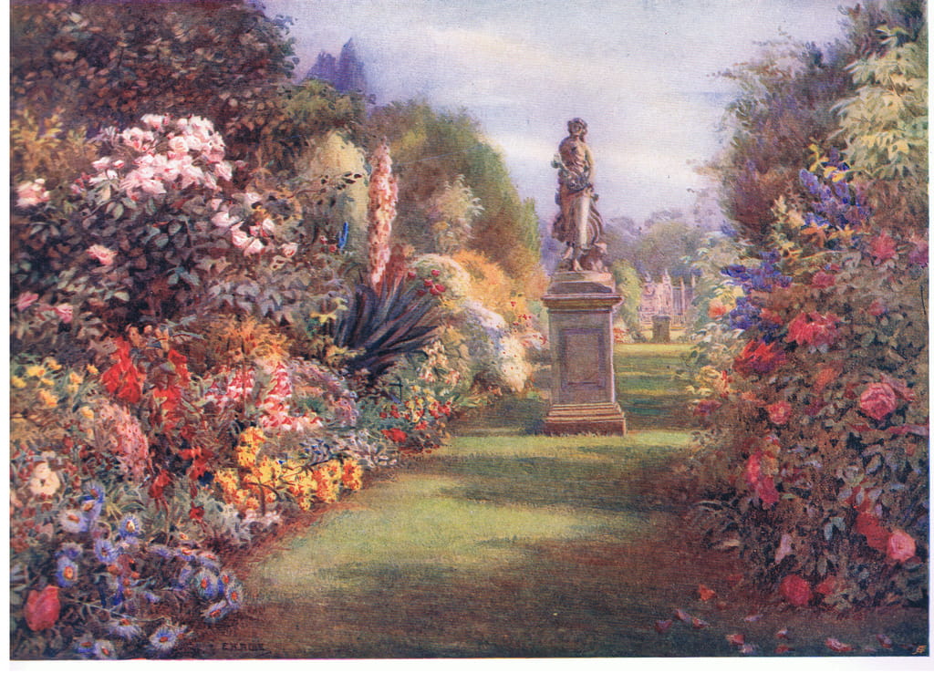 Grass walk at Hampton Court, from The Gardens of England: In the ...