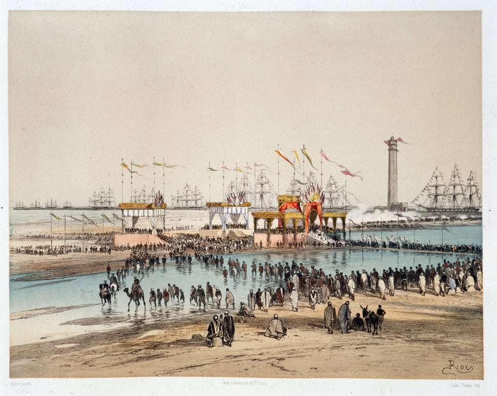 Inauguration of the Suez Canal in Port-Said (Port said) - in “Through ...