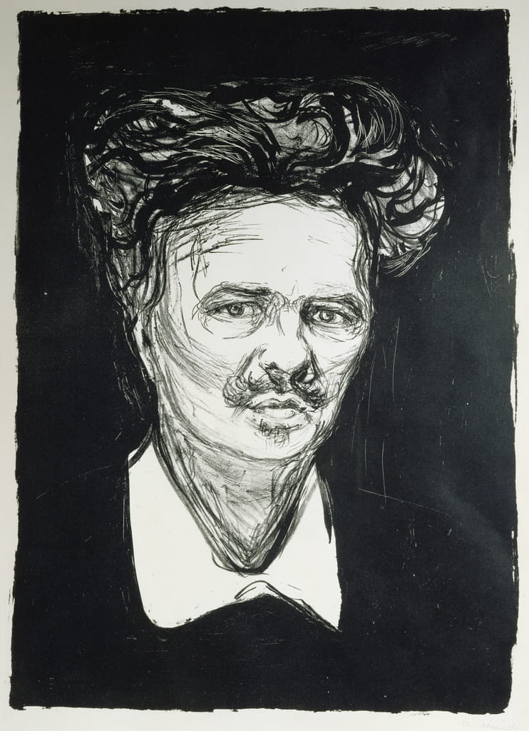August Strindberg (lithograph) by Edvard Munch