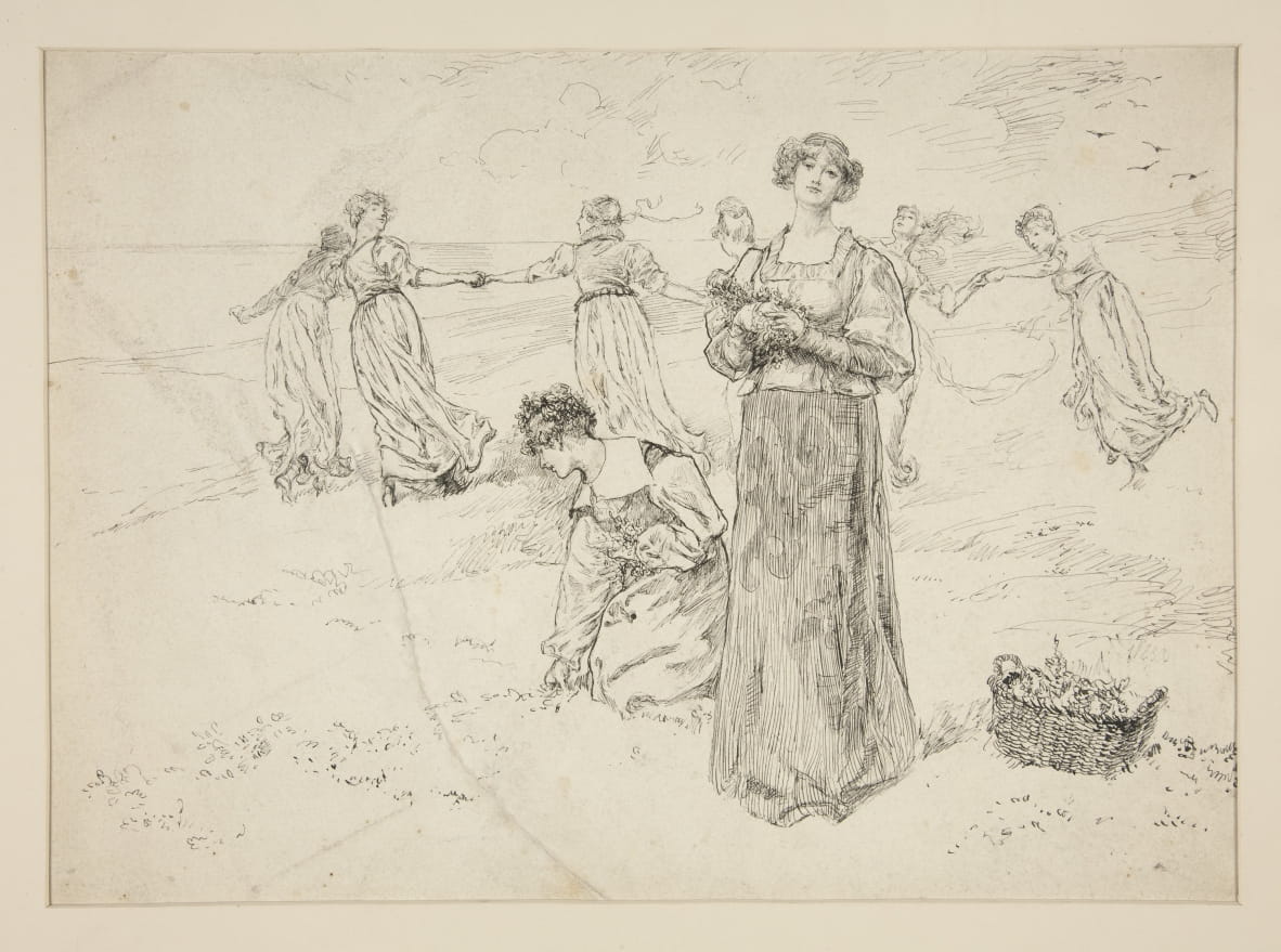 Sketch for by Edwin Austin Abbey as art print (#1337981)
