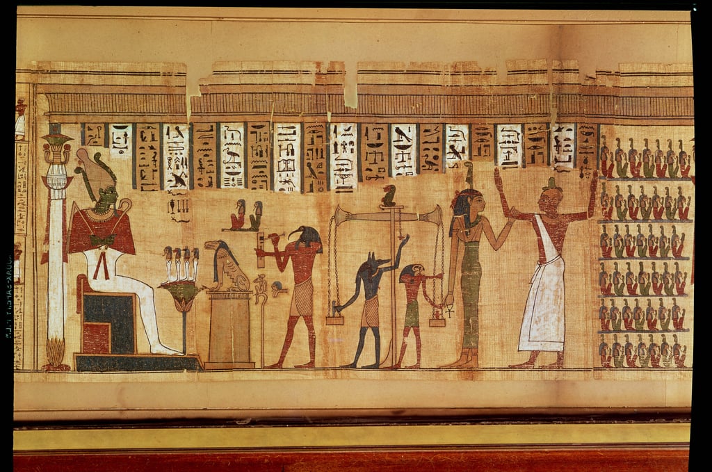 The Judgement of Osiris, detail from a Book of the Dead, Late Period ...