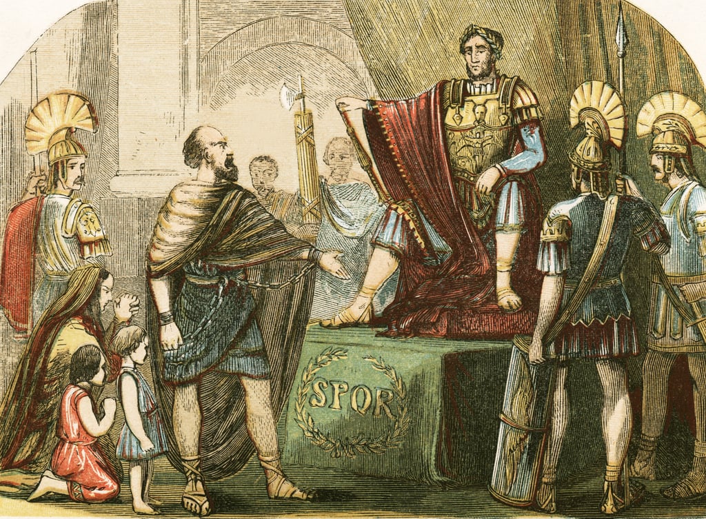 Caractacus before the Roman emperor Claudius
