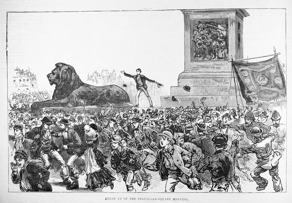 Riots in the West End of London: Break Up of the Trafalgar Square ...