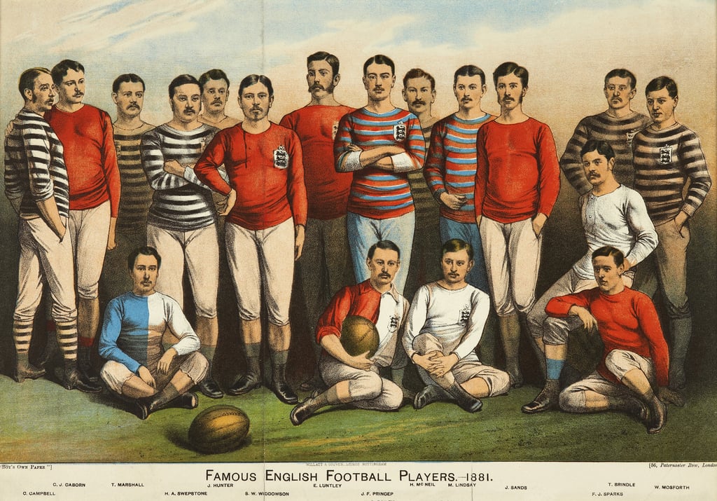 Famous English football players of 1881, from Boys Own