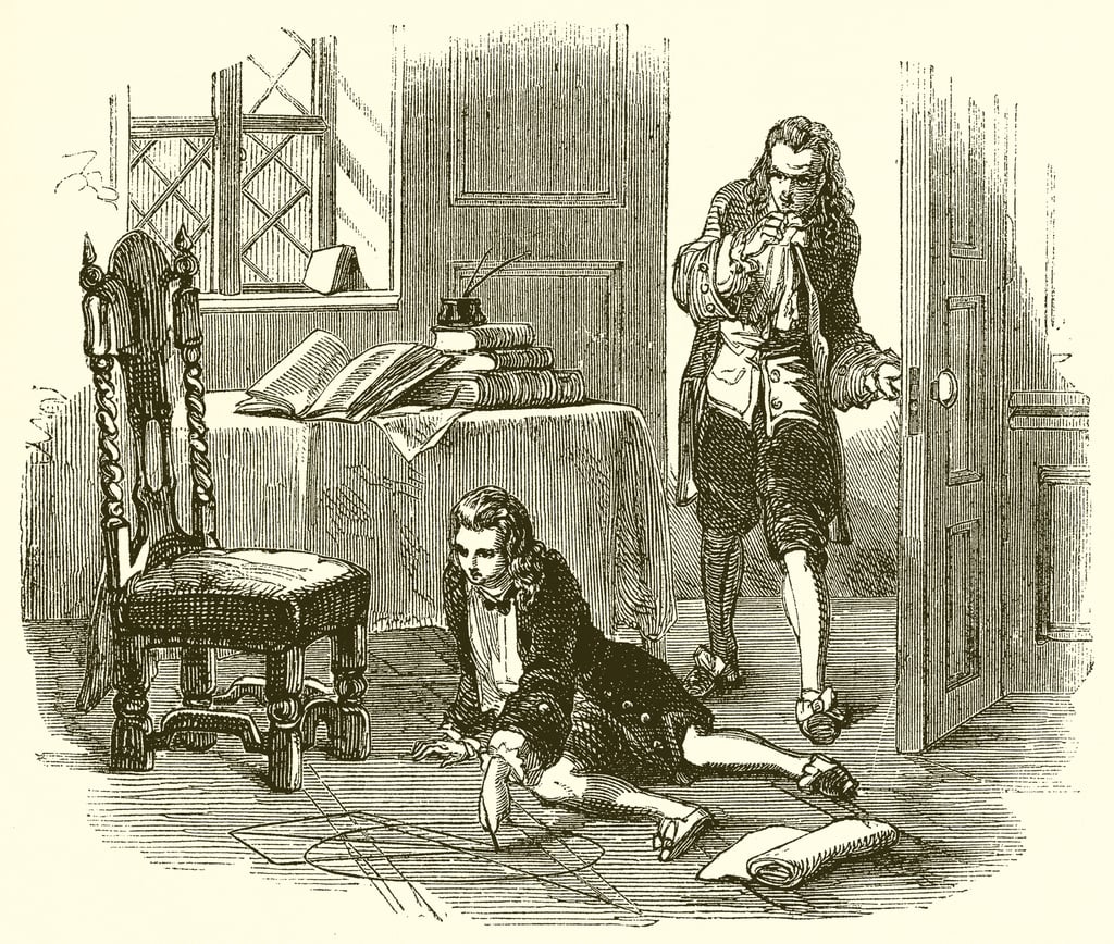 The Young Blaise Pascal by English School: Fine art print