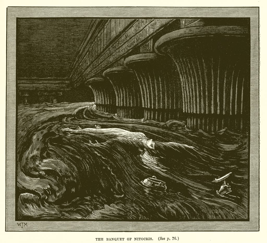 The banquet of Nitocris by English School: Fine art print