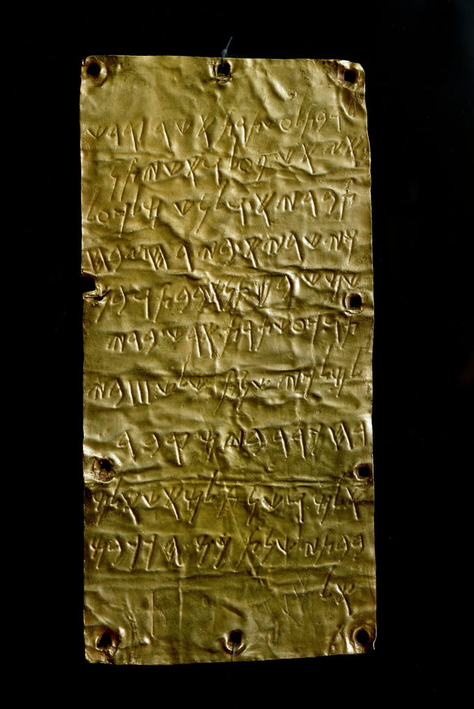 Antiquite etruscan: tablets (slats) of Pyrgi in gold engraved with ...