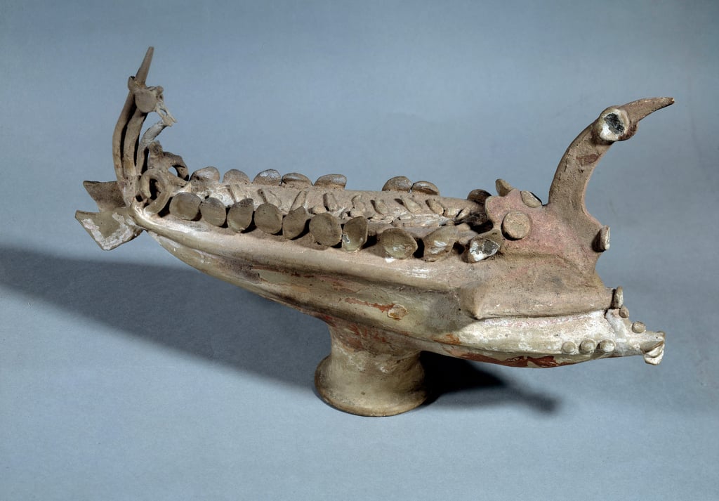 Etruscan art: terracotta ship model from Ardee in Etruria, 3rd century ...