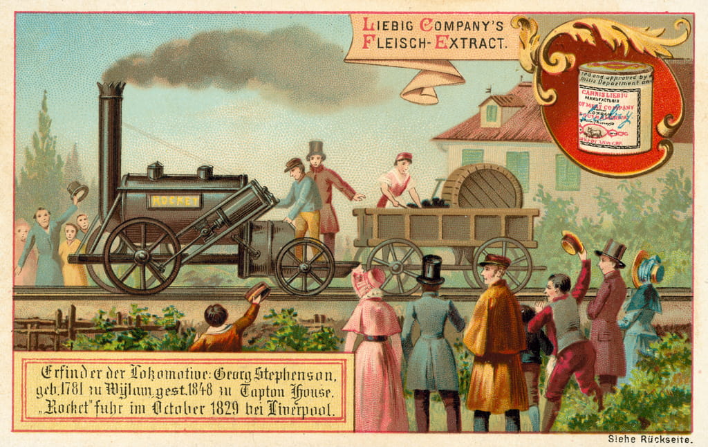 George Stephenson's steam locomotive Rocket, Liverpool