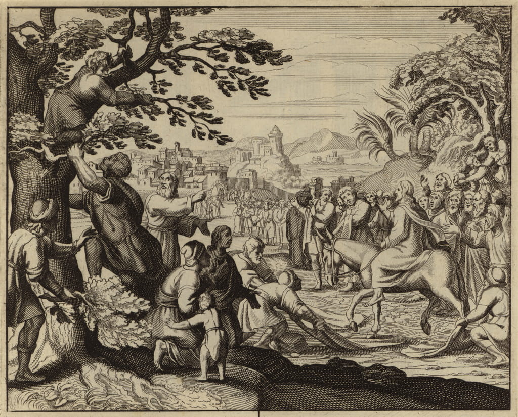 Triumphal entry of Jesus Christ into Jerusalem (engraving)