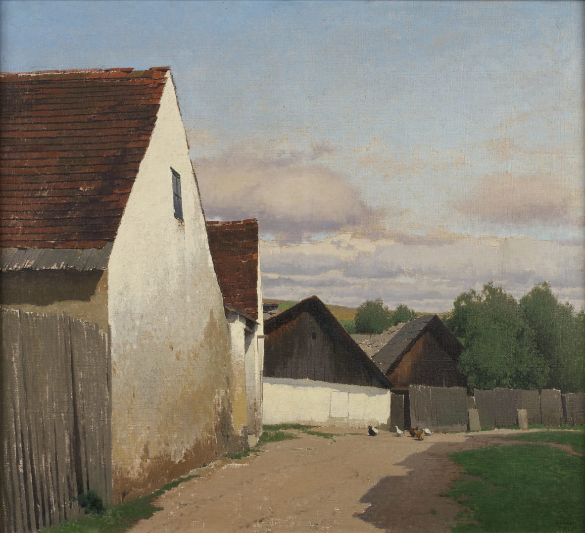 Old houses in Gaudenzdorf by Ferdinand Brunner