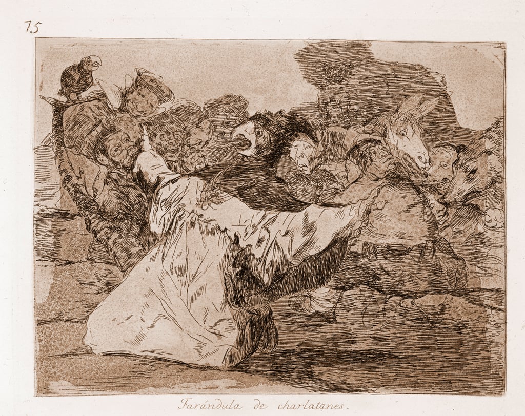 The Disasters of War : Farandole of charlatans (etching from ...