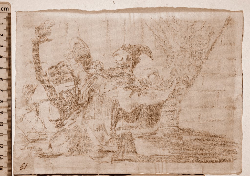 The Disasters of War : Farandole of charlatans (preparatory drawing
