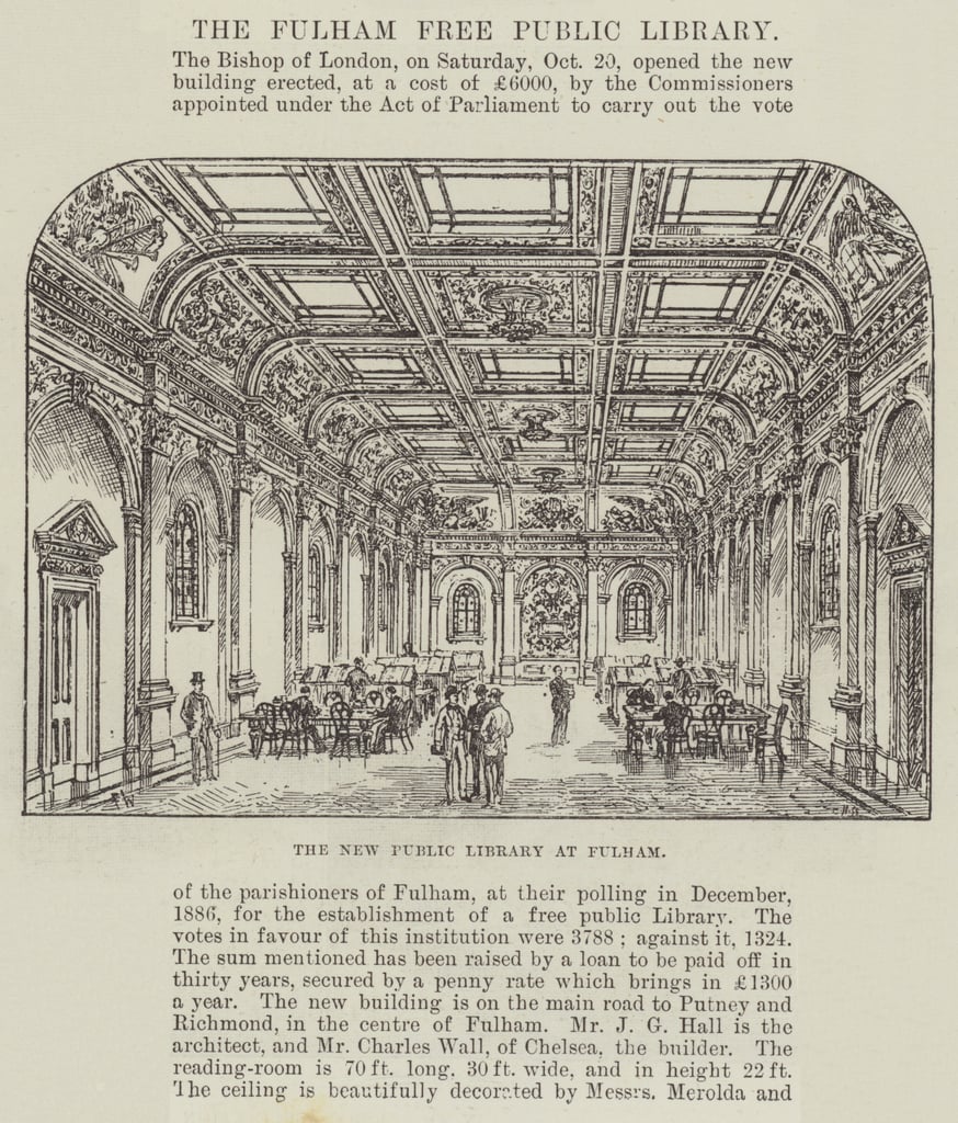 The New Public Library at Fulham by Frank Watkins