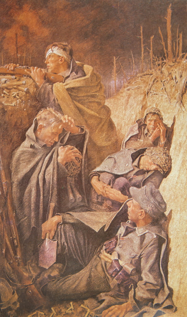 German Soldiers Entrenched by Franz Eichhorst