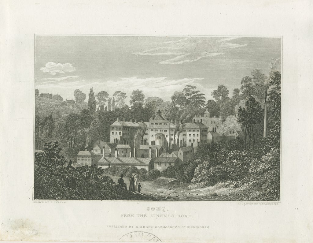 Soho Manufactory from the Ninevah Road: steel engraving, nd [c 1830 ...