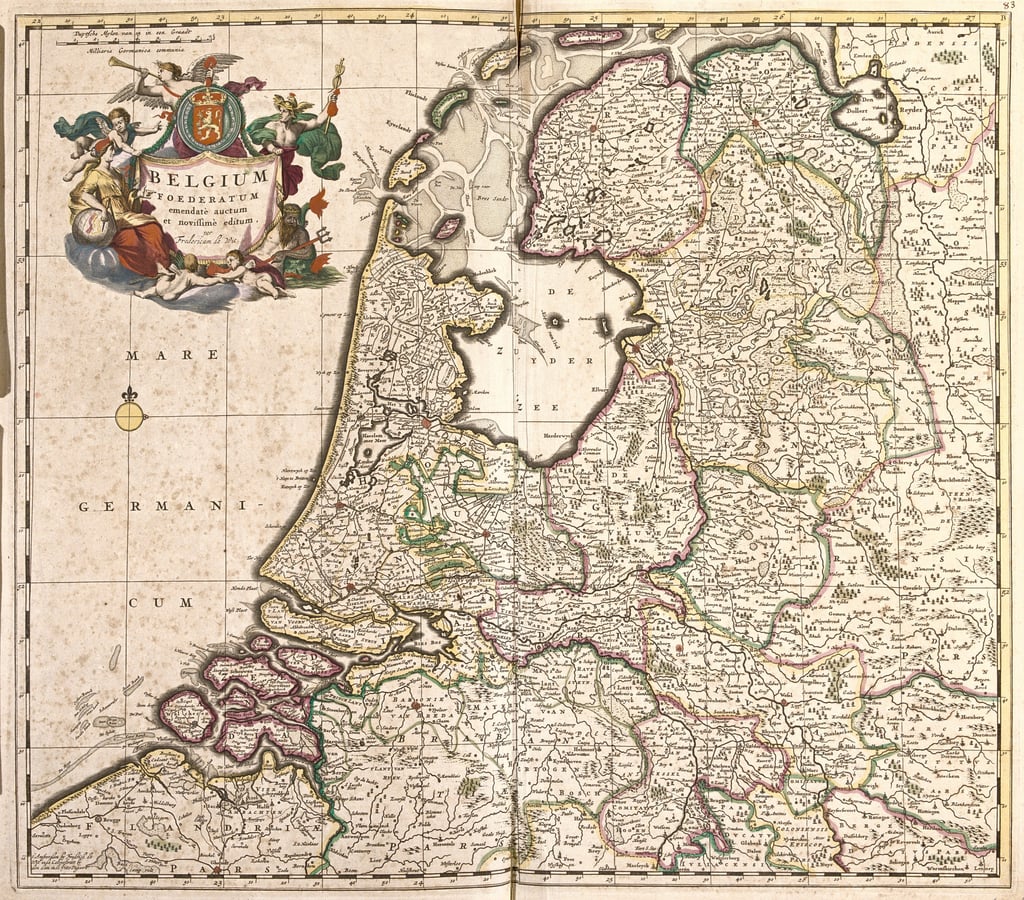Map of the Belgian Federation (Belgium) (etching
