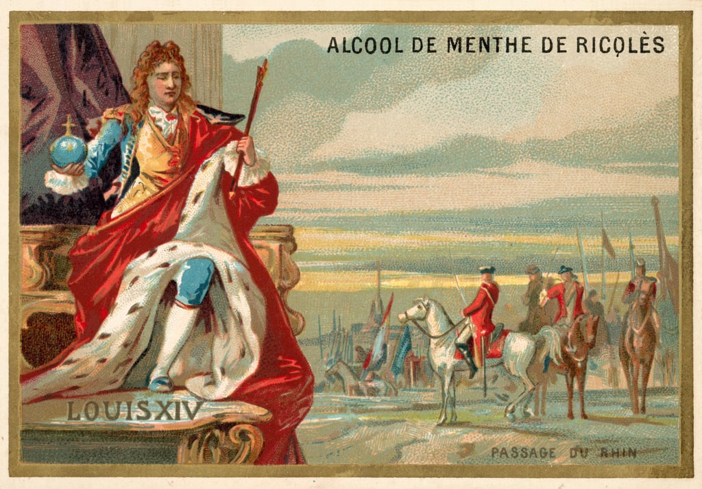 Louis XIV of France and the French army crossing the Rhine, 1672