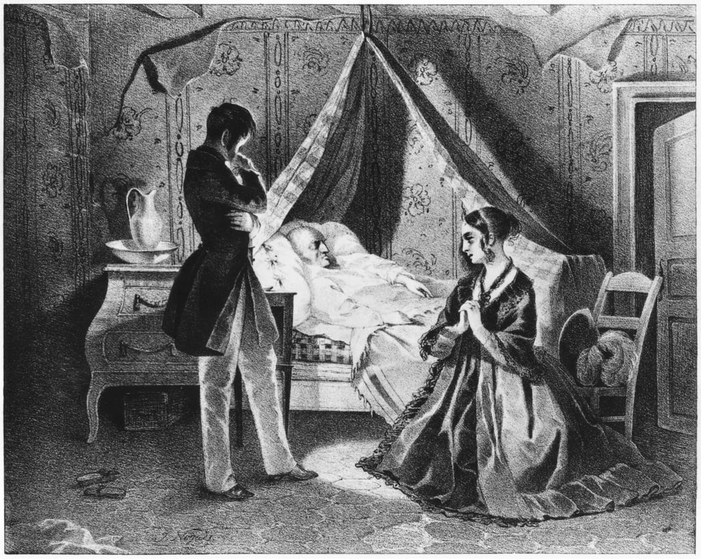 Father Goriot on his Deathbed, illustration from Le Pere Goriot by ...