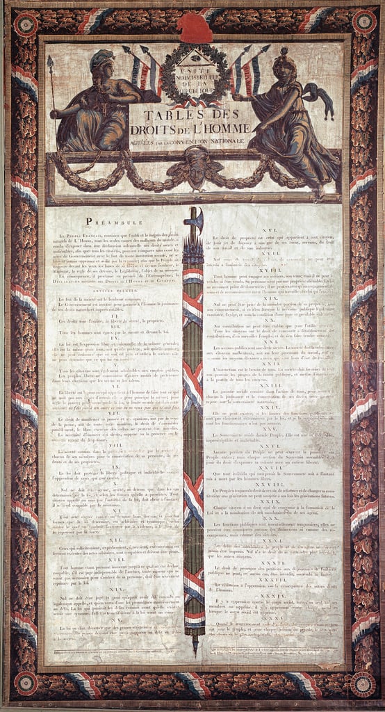 French Revolution: Declaration of Human and Citizen Rights (lithography ...