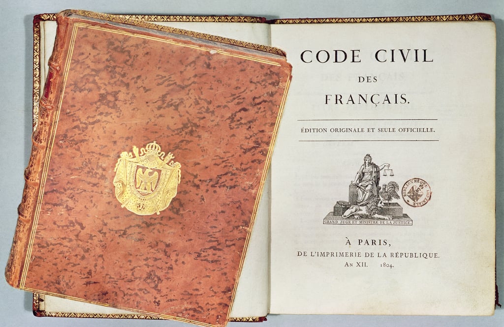 Le Code Civil des Francais, showing the binding and title page, first ...